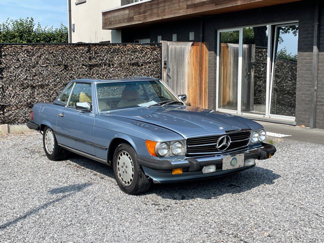 Mercedes 560 SL Cabrio Diamond Blue Metallic /Beige leather, 89169Miles ...