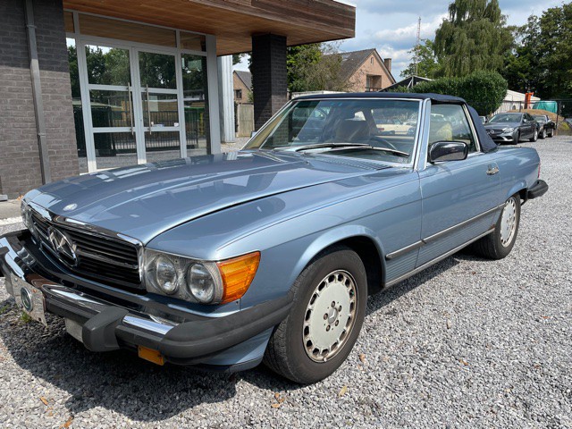 Mercedes 560 SL Cabrio Diamond Blue Metallic /Beige leather, 89169Miles ...