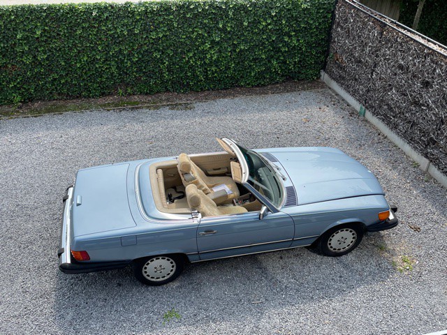 Mercedes 560 SL Cabrio Diamond Blue Metallic /Beige leather, 89169Miles ...