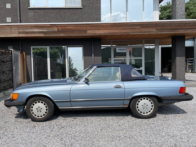 Mercedes 560 SL Cabrio Diamond Blue Metallic /Beige leather, 89169Miles ...