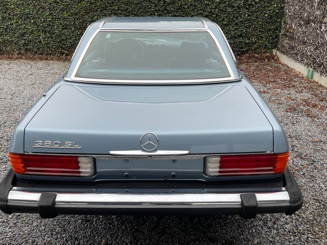 Mercedes 380 SL Cabrio R107 + Hardtop in Diamond Blue Metallic 1985 +MB ...