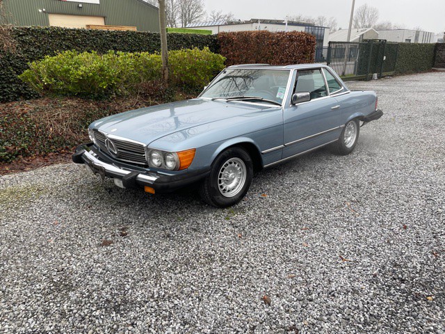 MERCEDES 380 SL CABRIO R107 + HARDTOP , DIAMOND BLUE METALLIC 1985 ...