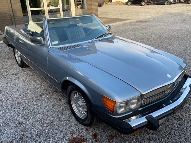 MERCEDES 380 SL CABRIO R107 + HARDTOP , DIAMOND BLUE METALLIC 1985 ...